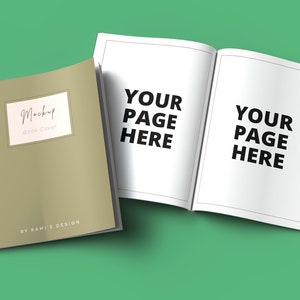 8.5 X 11 Book Cover and Pages Mockup Psd and Jpg, Book Mockup Psd ...