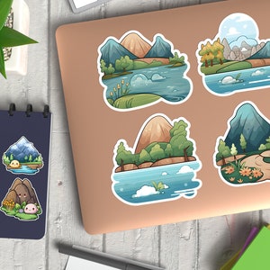 Blank Notebook and Laptop Sticker Mockup, Premium Sticker Mockup ...