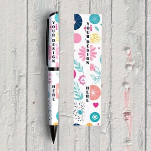 Pen Pattern Wrap Mockup, Modern Pen Wrap Mockup With Changeable Colors ...