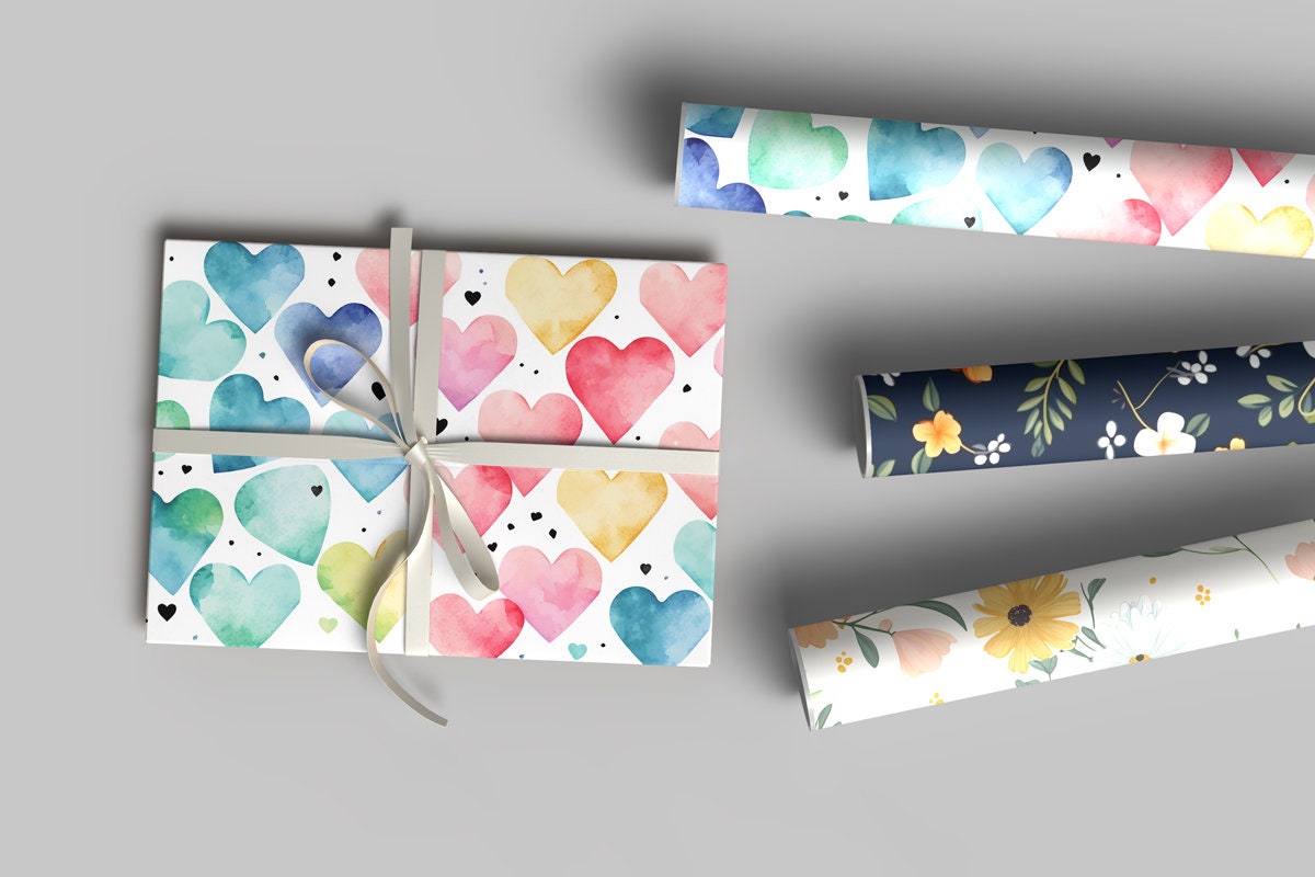 Realistic Gift Wrapping Paper Mockup Folded Paper Mokcup - Etsy