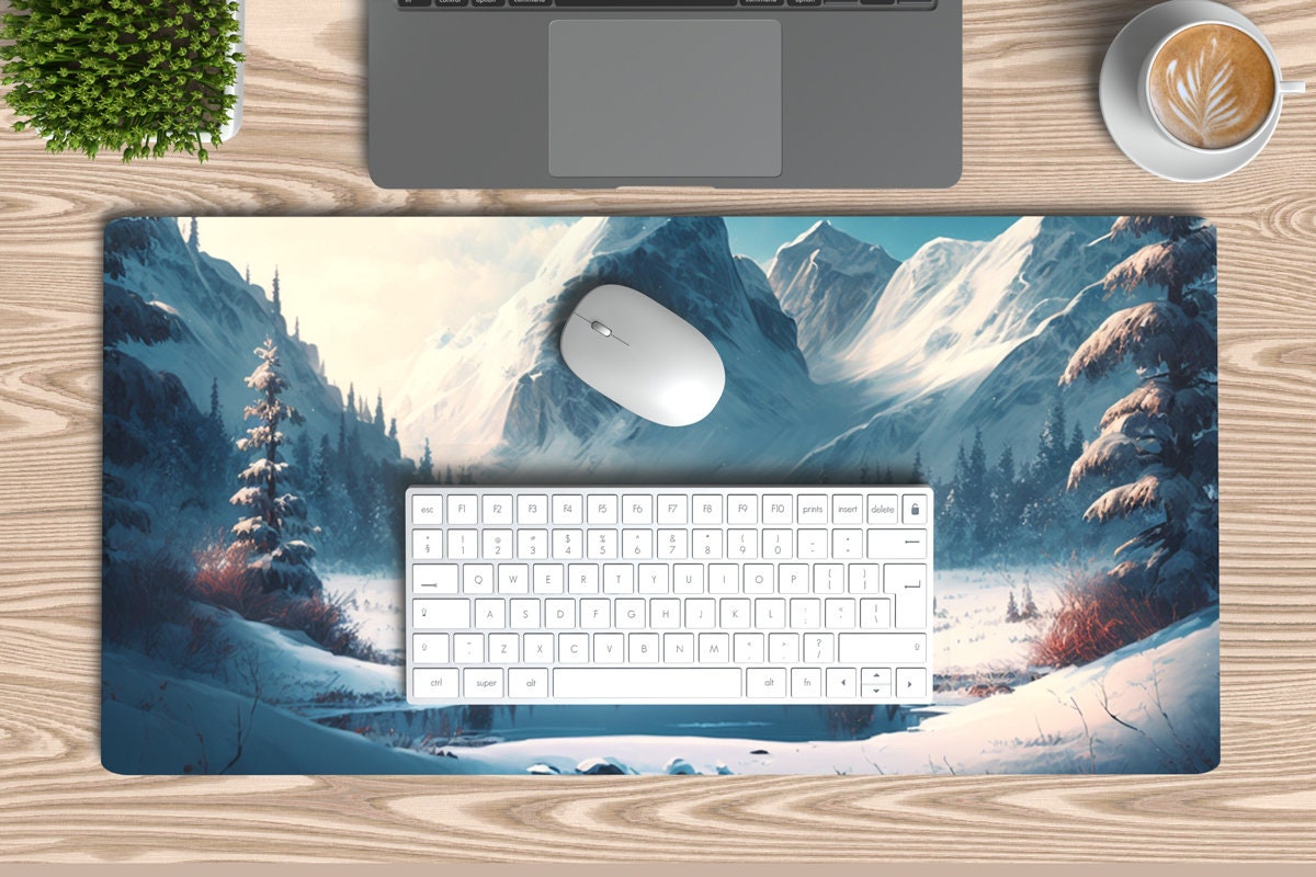Keyboard Pad Mockup With Desk Elements, Desktop Pad Scene Arrangement ...