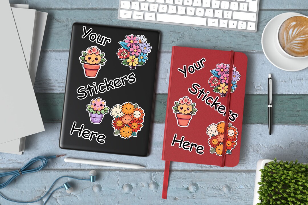 Tablet and Notebook Stickers Mockup Psd and Jpg, High-resolution ...