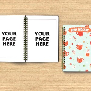 A4 Open and Closed Notebook Mockup, Layered PSD Notebook Mockup for ...