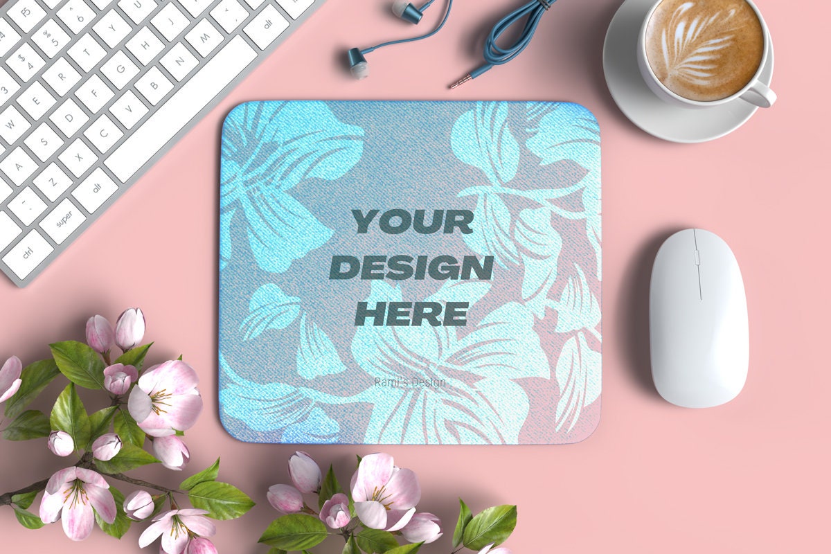 Mouse Pad Mockup on Editable Background Psd and Jpg Psd Top - Etsy