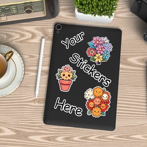 Tablet Stickers Mockup Psd and Jpg, Stickers Set Mockup for Product ...