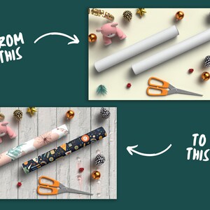 Paper Roll Mockup With Decorative Elements, Crafty Paper Roll Design ...