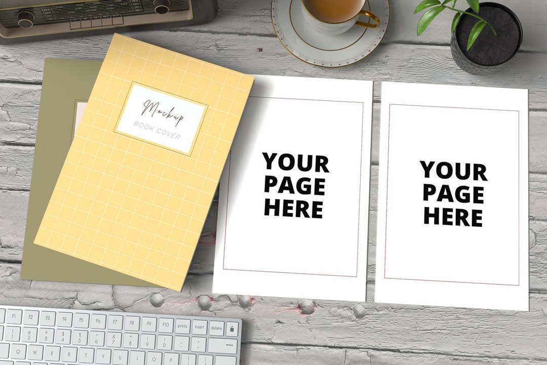 Two Books Cover and Pages Mockup PSD and JPG, Amazon Kdp a Plus Content ...