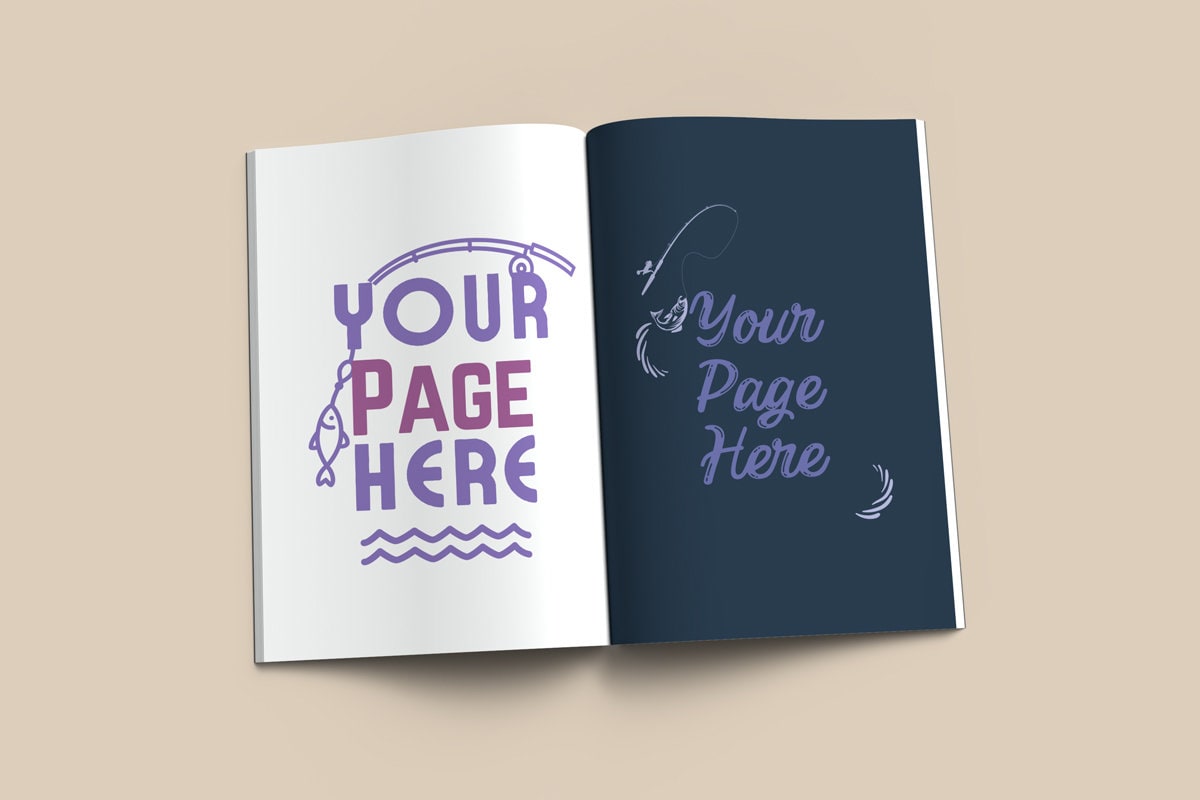 Open Book Mockup 7 X 10 Inch Psd and Jpg 7 X 10 Inch Book - Etsy