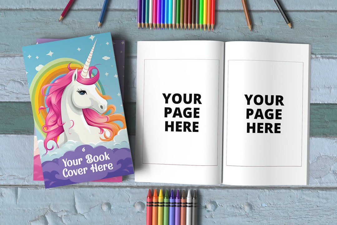 Realistic 5x8 Book Cover and Pages Mockup, Cover Template Mockup 5x8 ...