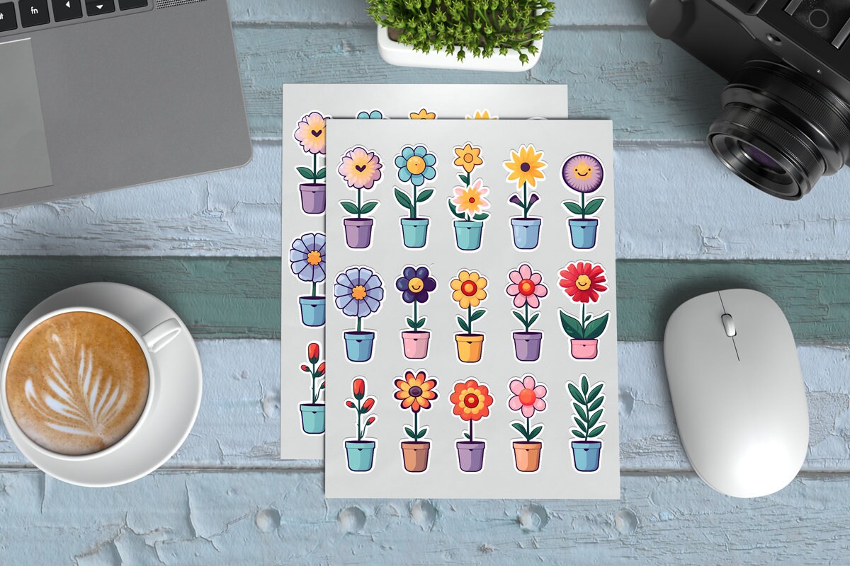 Stickers Sheet Editable Mockup Psd and Jpg Realistic Stickers - Etsy