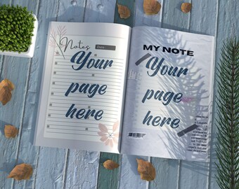 Open Logbook Mockup - Etsy