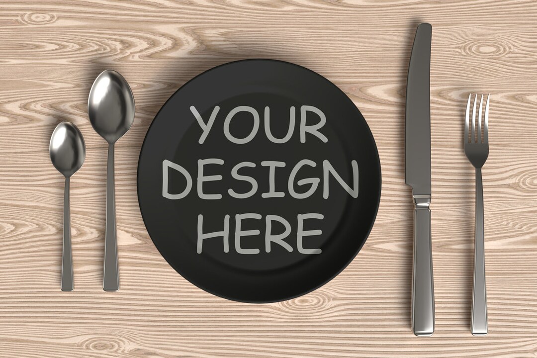 Plate Mockup Psd and Jpg, Psd Close up on Ceramic Plate Mockup ...