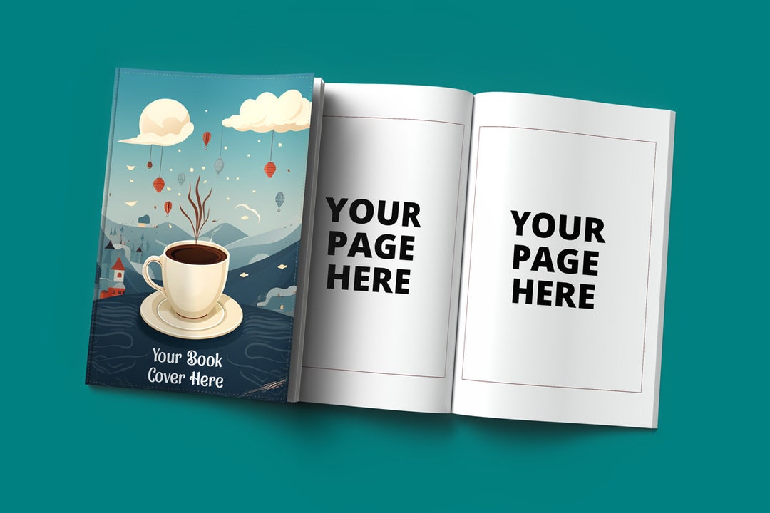 6x9 Book Display Mockup, PSD Book Mockup Opened & Closed, Open and ...