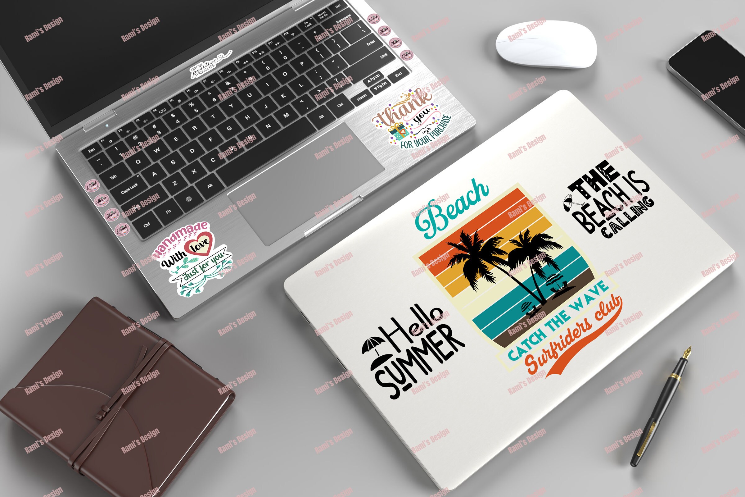 Stickers Mockup Bundle Sticker Pack Mockup Sticker Sheet - Etsy