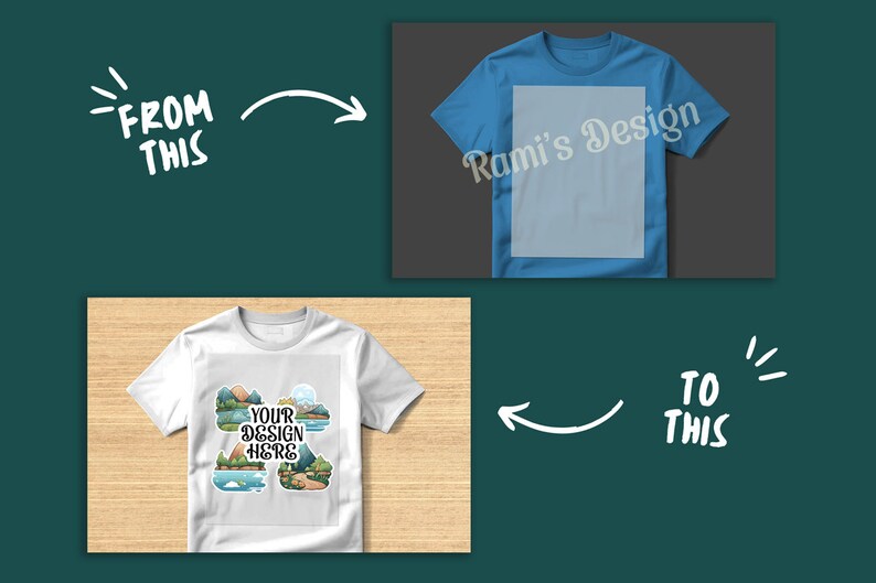 T-shirt DTF Transfer Mockup, DTF Sheet Mockup Template, Adhesive ...