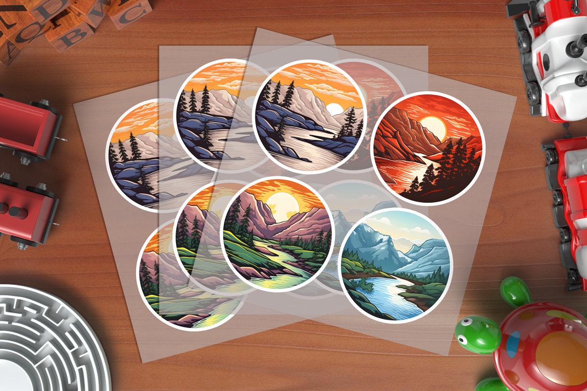 Transfers Sheet Stickers Mockup Editable Transfers Sheet - Etsy