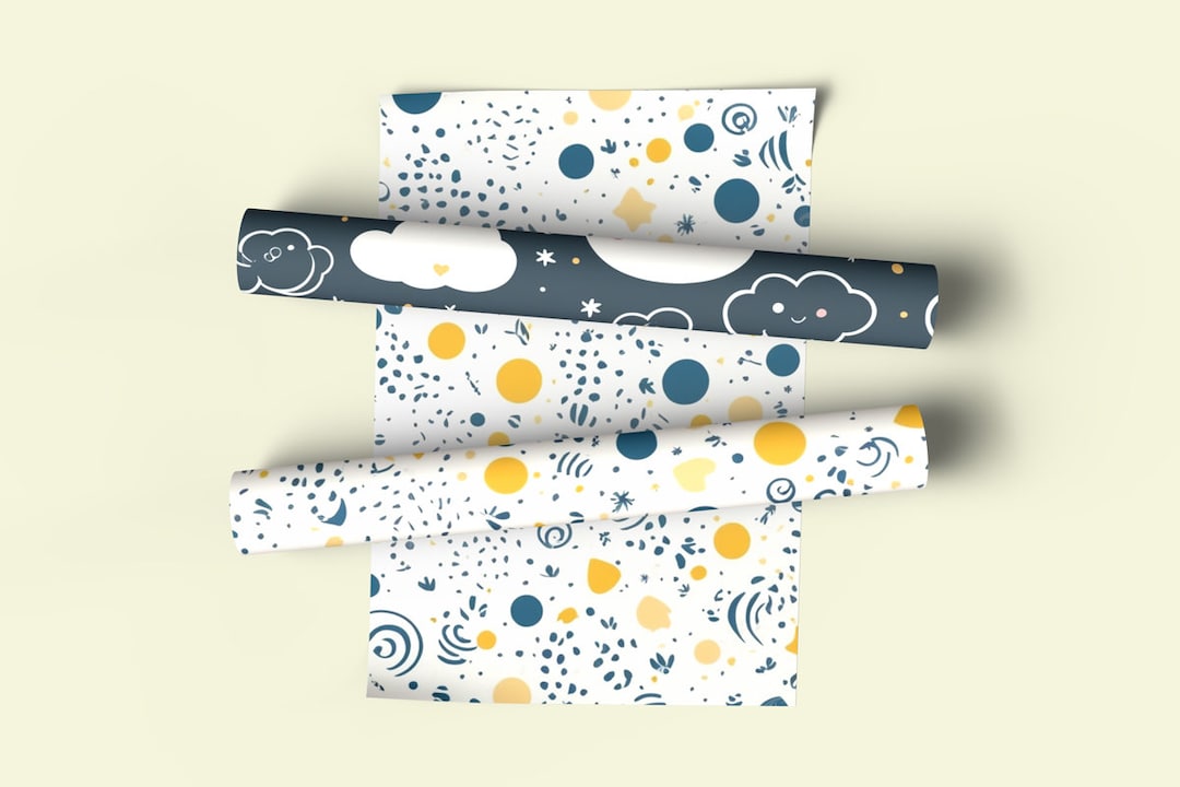 Wrapping Paper Presentation Mockup, Realistic Wrapping Paper Template ...