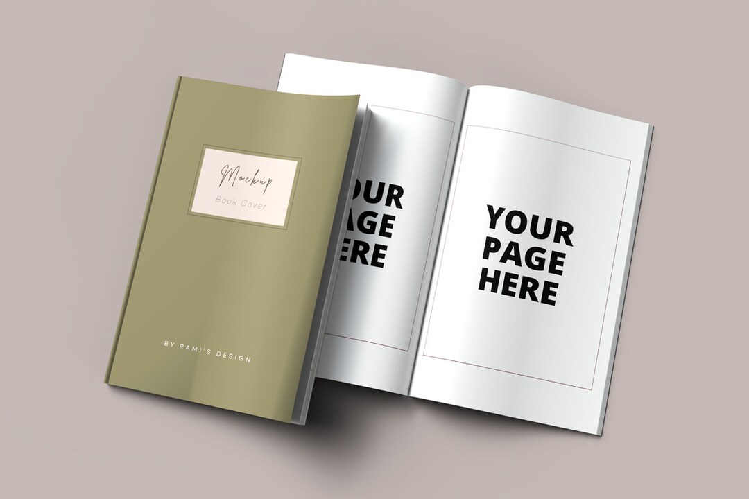 5 X 8 Inch Open and Closed Book Mockup Psd and Jpg, Open and Closed ...