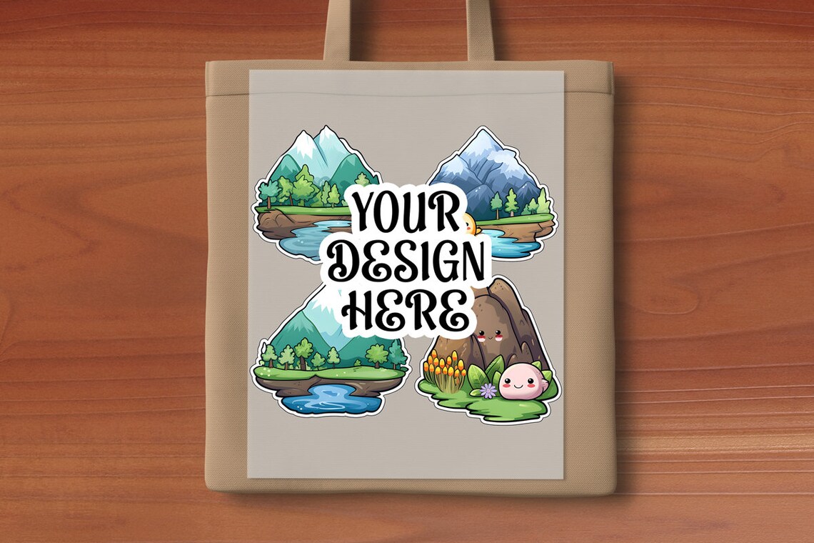 DTF Transfer Tote Bag Mockup, DTF Transfer Sheet Design Mockup ...
