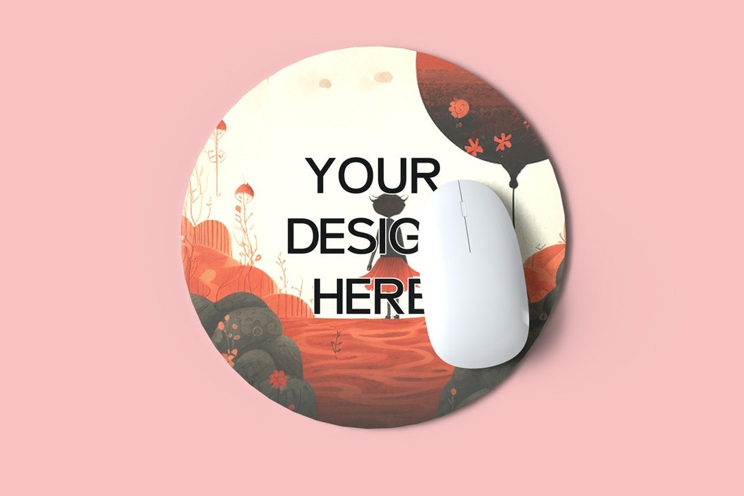 Round Mousepad Mockup Psd and Jpg, Round Mouse Pad Mockup With Smart ...