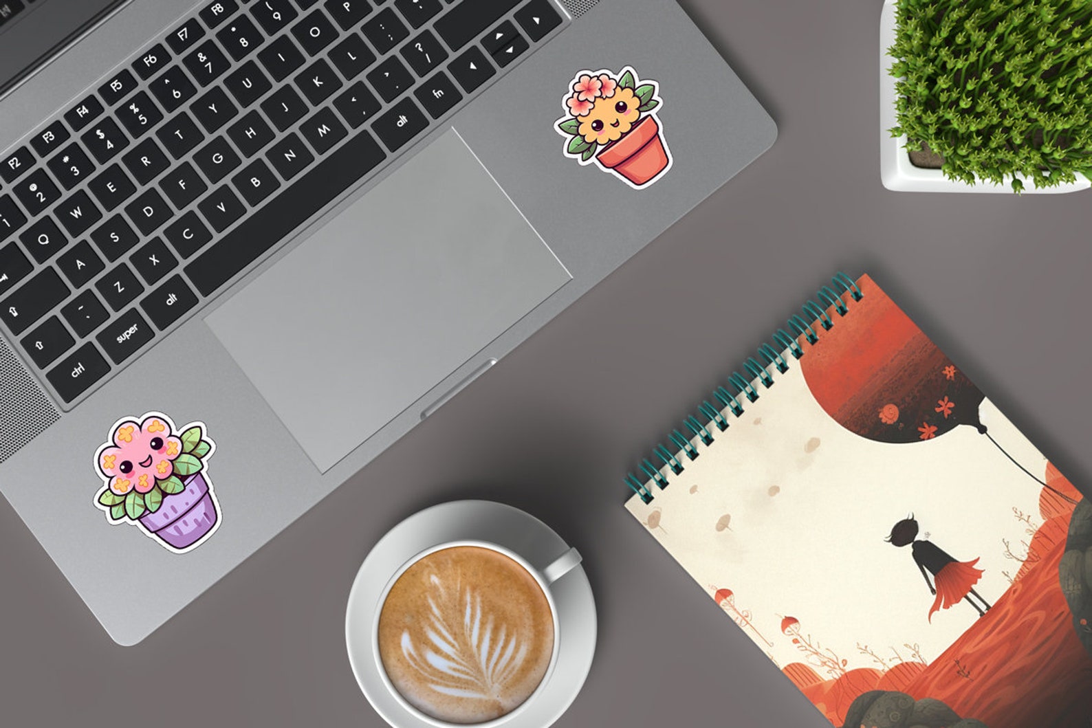Stickers Laptop and Notebook Mockup Psd and Jpg, High-resolution ...