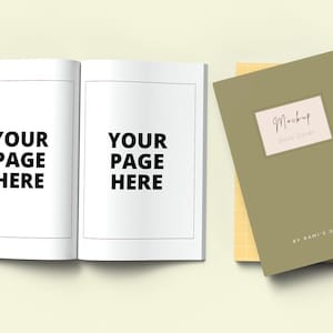 6x9 Book Cover and Pages Design Mockup, Book Content and Cover Mockup ...