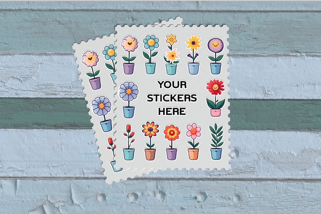 Sticker Sheet Mockup Psd and Jpg, Professional Stickers Mockup for ...