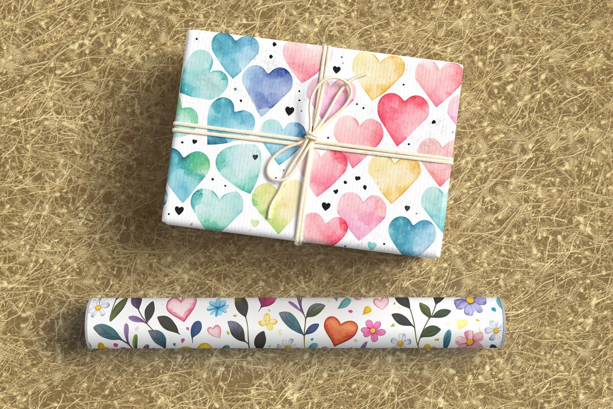 Gift Wrapping Paper Mockup Display, Digital Paper Pattern Mockup ...