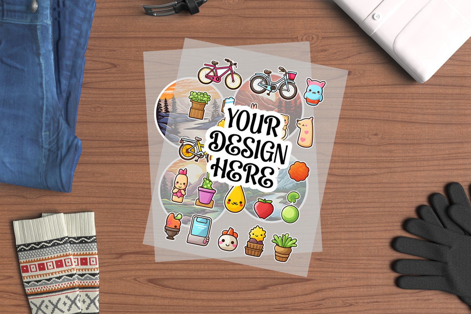 DTF Transfer Adhesive Mockup, Transfer Adhesive Visualization Tool ...