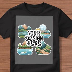 T-shirt DTF Transfer Mockup, DTF Sheet Mockup Template, Adhesive ...