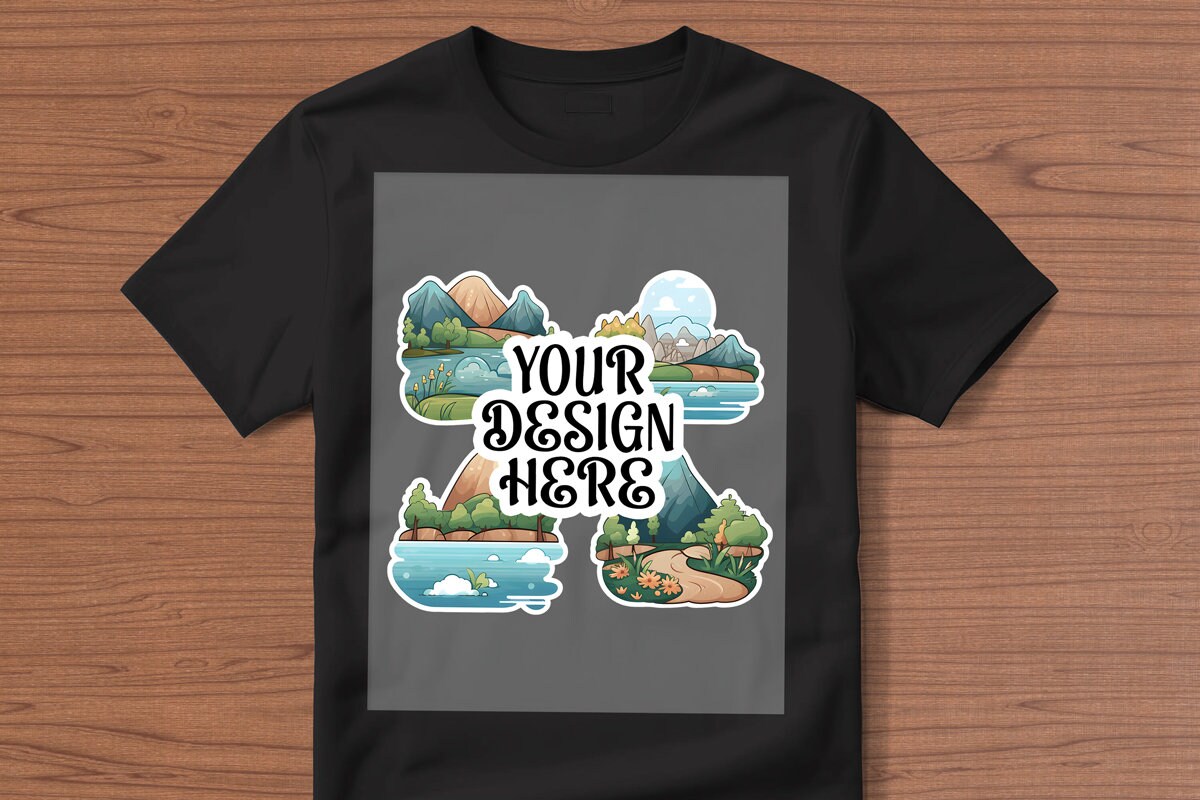 T-shirt DTF Transfer Mockup, DTF Sheet Mockup Template, Adhesive ...