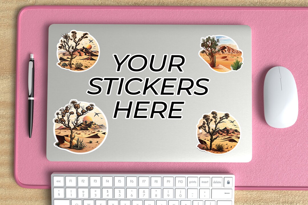 Closed Laptop Stickers Mockup Psd and Jpg, Laptop Stickers Mockup ...