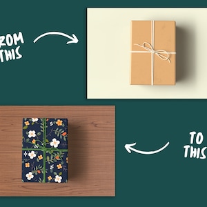 Editable Mockup for Gift Paper, Digital Download Gift Wrap Paper ...
