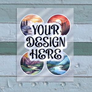 DTF Transfer Mockups Bundle, Transparent Sheet Sticker Mockups Bundle ...