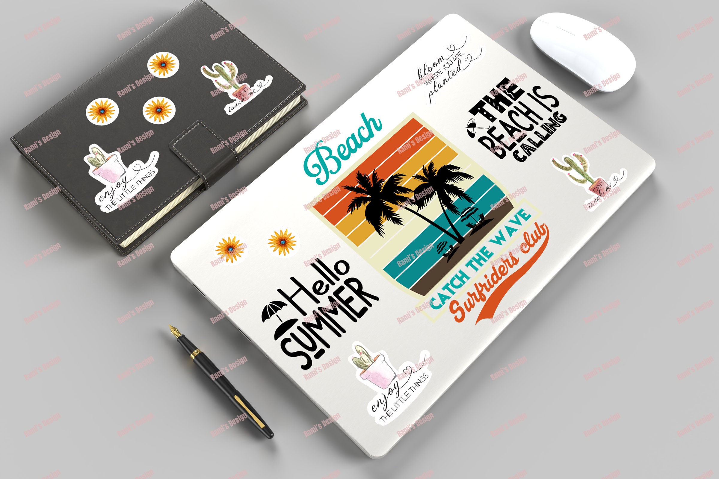 Stickers Mockup Bundle, Sticker Pack Mockup, Sticker Sheet Mockup ...