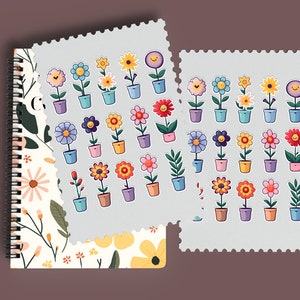 Notebook Sticker Sheet Mockup Psd and Jpg, High-resolution Stickers ...
