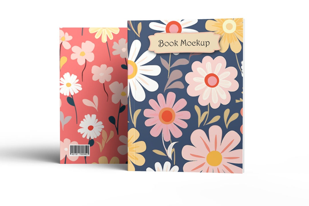 Realistic 8.5 X 11 Standing Book Cover Mockup, Book Cover Display ...