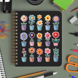 Stickers Mockup Display of Spiral Book, Sticker Presentation Mockup ...