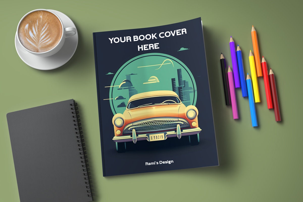 Coloring Book Cover Mockup Psd and Jpg Coloring Book Mockup - Etsy