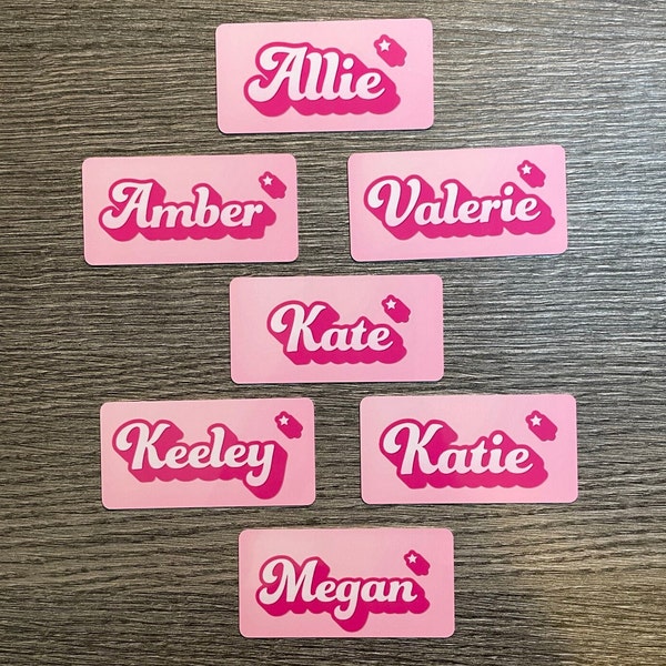 Custom Barbie Name Badge - Etsy