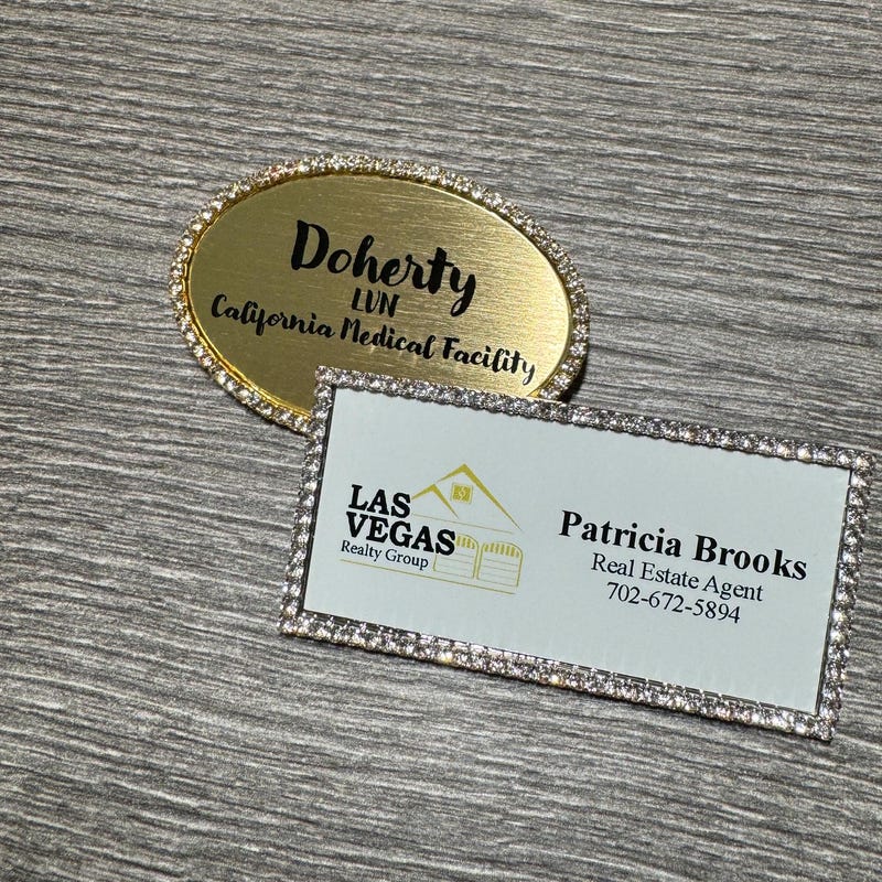 Bling Magnet Name Tag - Etsy