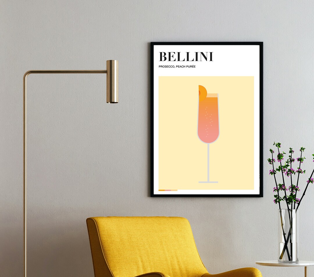 Bellini Classic Cocktail Poster Digital Print File - Etsy