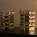 Jenga Mirrored Lamp / Vase Set- W/ LED Remote - Etsy