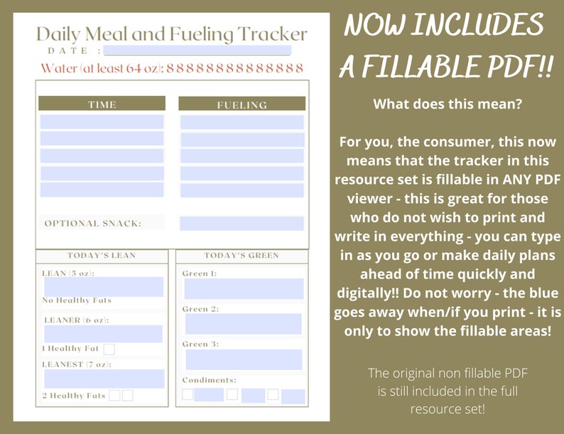 OPTAVIA 5 and 1 PRINTABLE and FILLABLE Letter Size 8.5x11 - Etsy Hong Kong