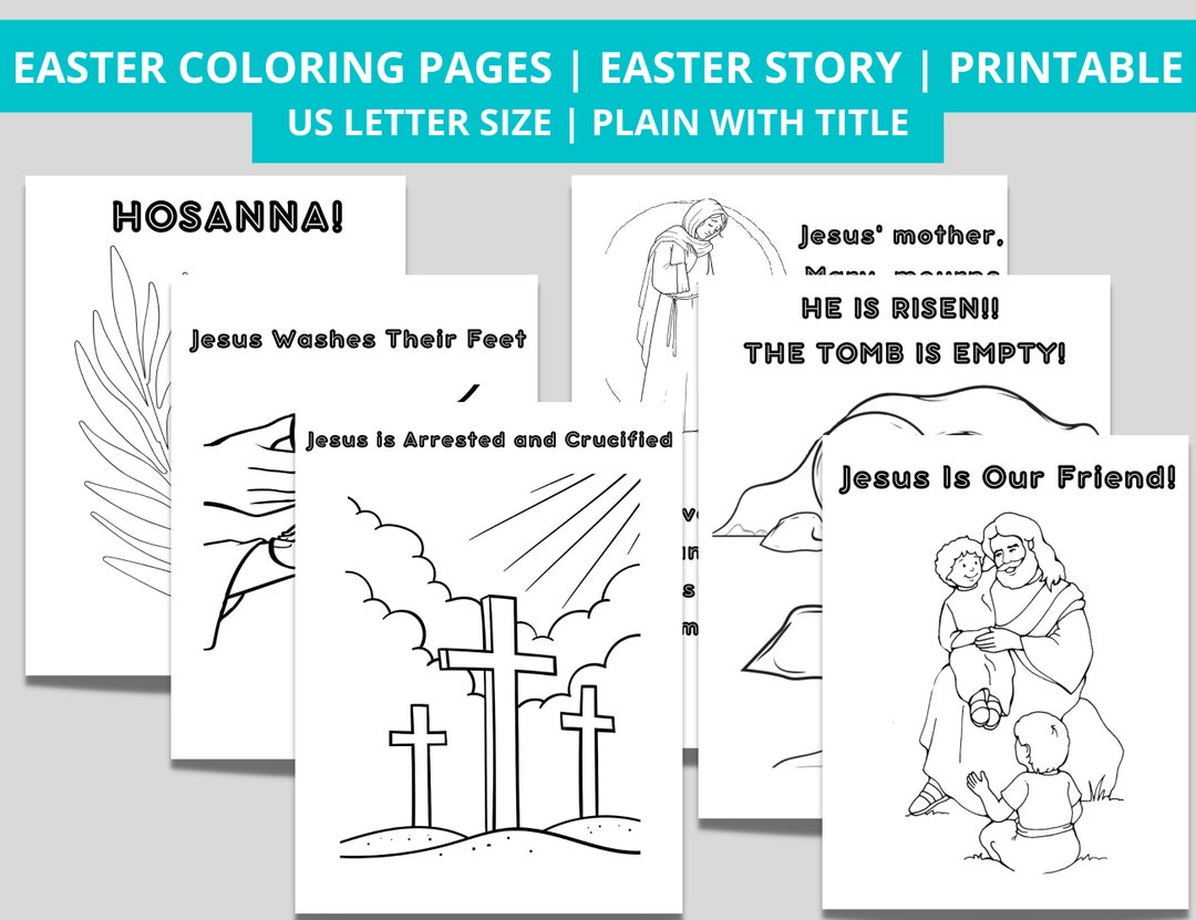 PRINTABLE EASTER COLORING Page | Easter Coloring Book | Easter Story ...
