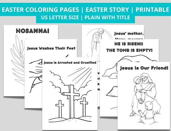 PRINTABLE EASTER COLORING Page Easter Coloring Book Easter | Etsy