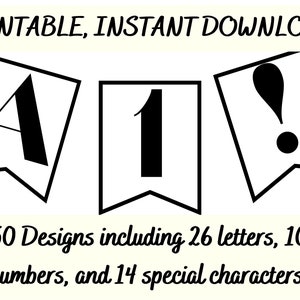 PRINTABLE CUSTOM Banner Black and White Instant Download Custom Message ...