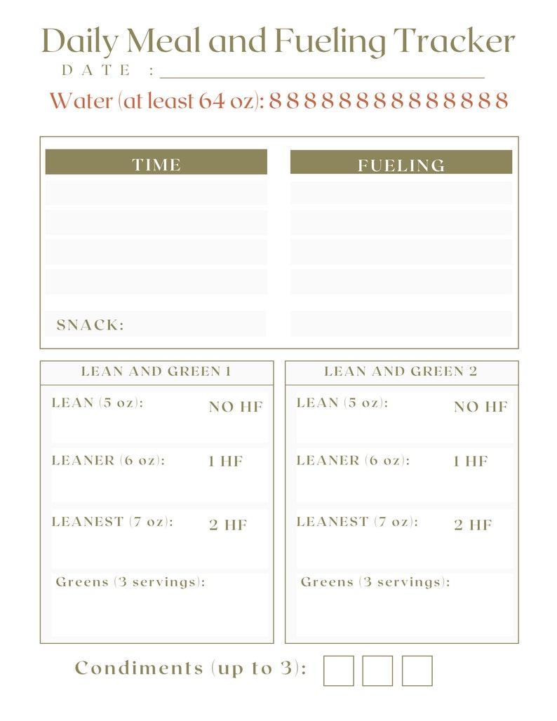 OPTAVIA 4 and 2 and 1 PRINTABLE and FILLABLE | Fueling Hacks | 4 and 2 ...
