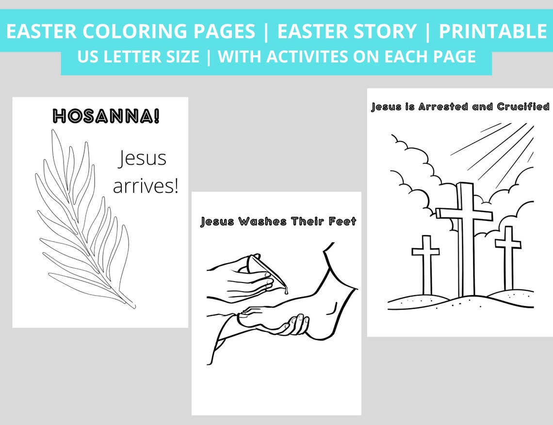 PRINTABLE EASTER COLORING Page | Easter Coloring Book | Easter Story ...