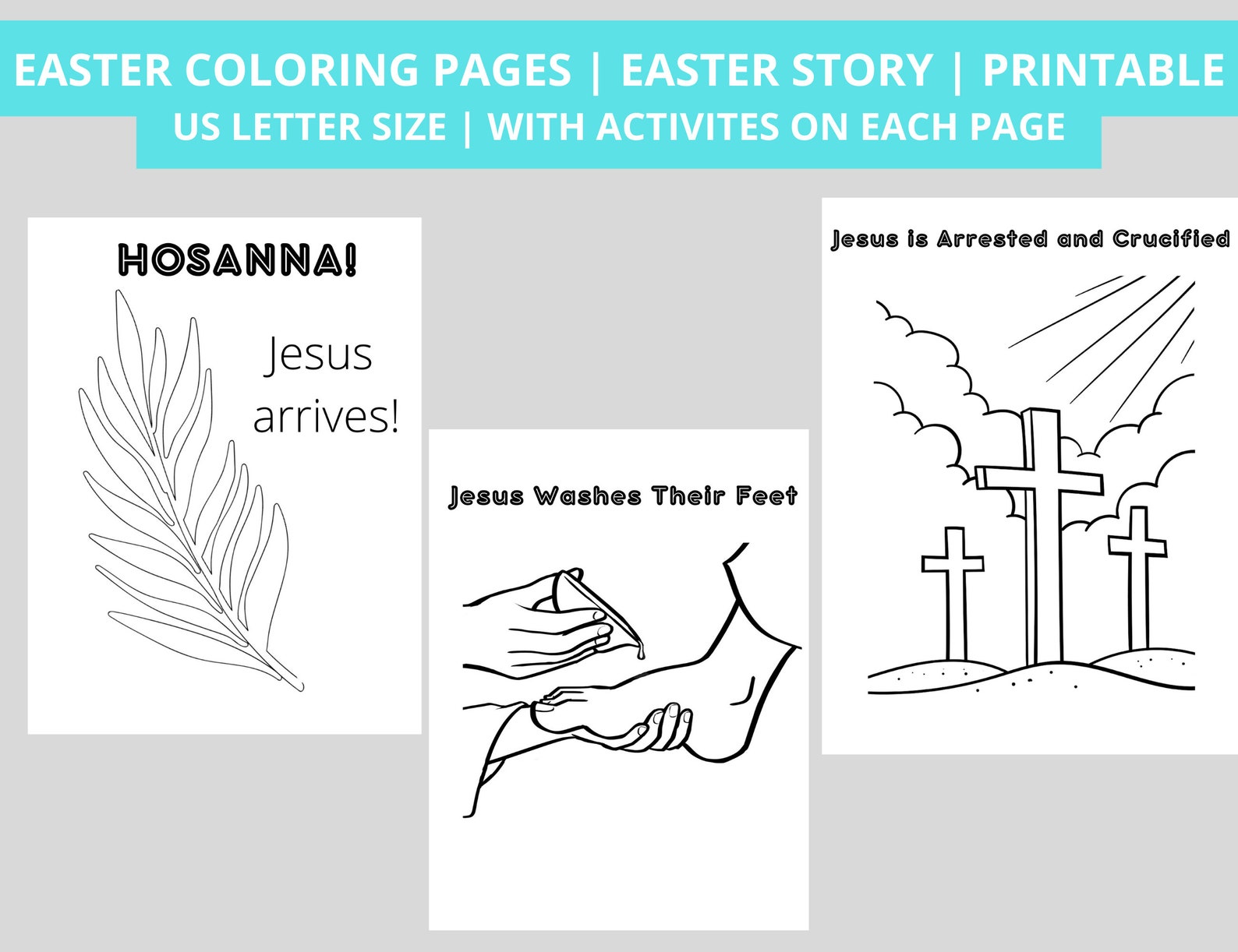 PRINTABLE EASTER COLORING Page | Easter Coloring Book | Easter Story ...